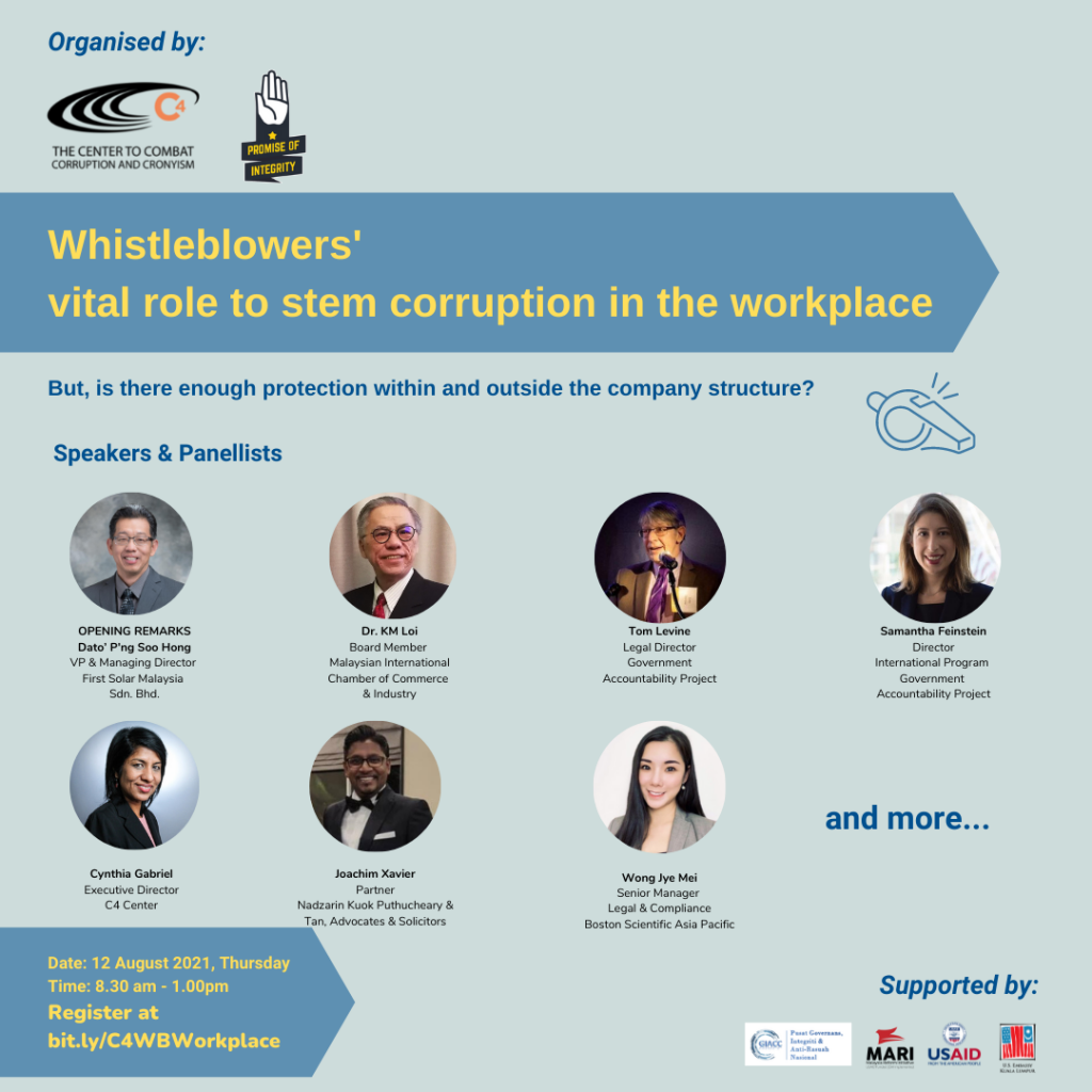 Whistleblower's vital role to stem corruption in the workplace - C4 Center